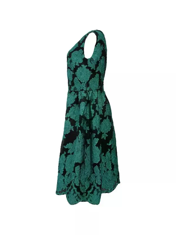 Escada Floral Lace Sleeveless Dress