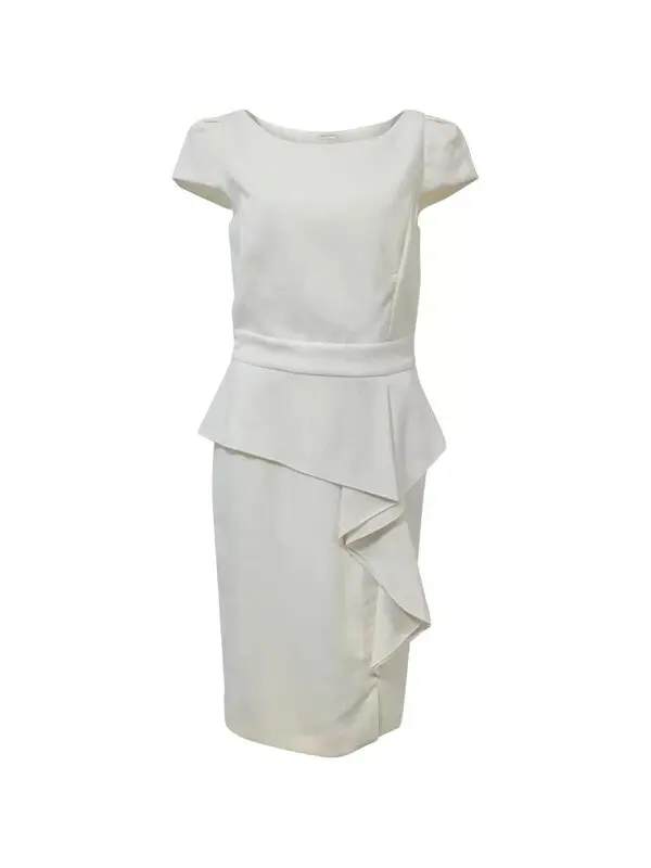 Emilio Pucci Cotton Peplum Mini Dress With Short Sleeves - White