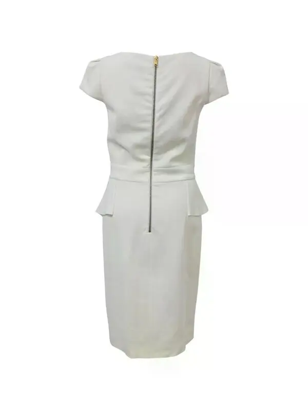 Emilio Pucci Cotton Peplum Mini Dress With Short Sleeves