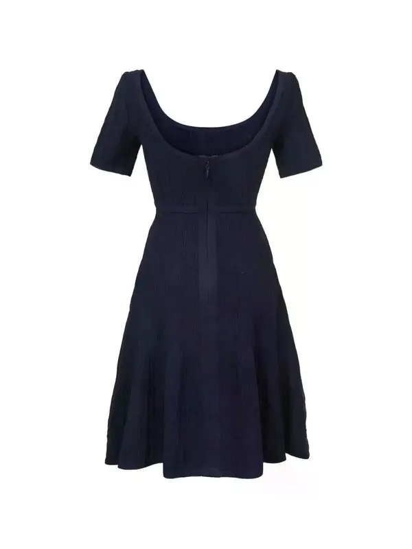 Herve Leger Scooped Neck Cable-knit Dress