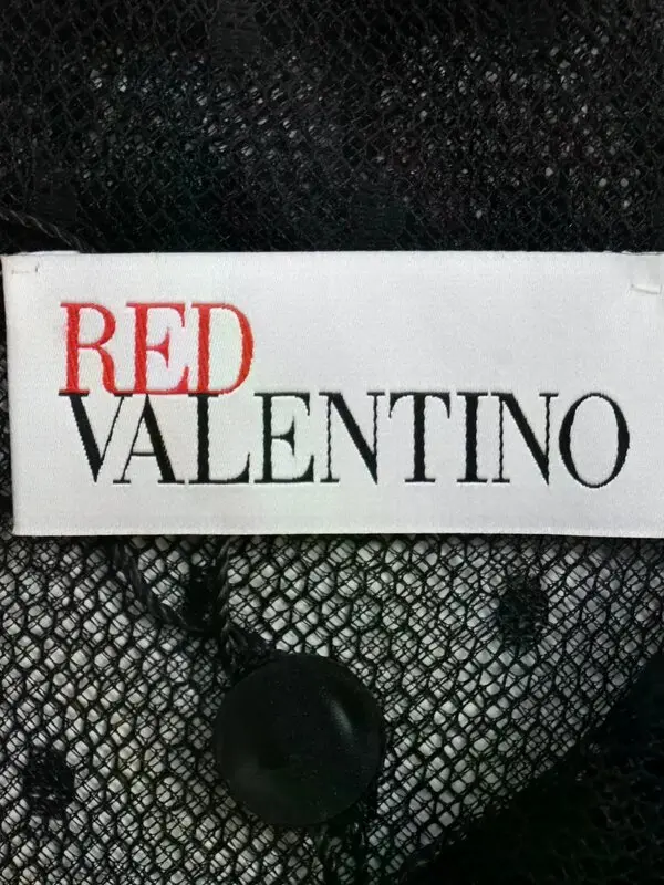 Red Valentino Pleated Point D'esprit Trench Coat