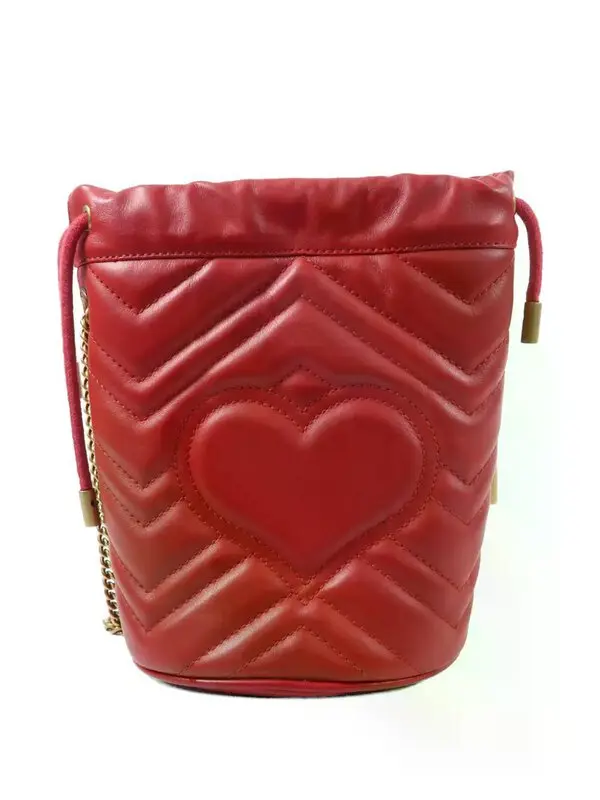 Gucci Gg Marmont Leather Bucket Bag