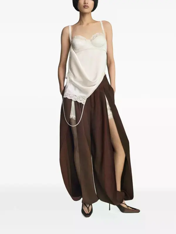 SEEN USERS Name Picasso Lace-trim Sweetheart Neck Top