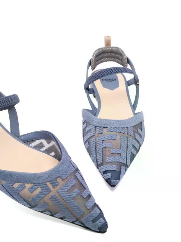 Fendi Ff-motif Slingback Pumps