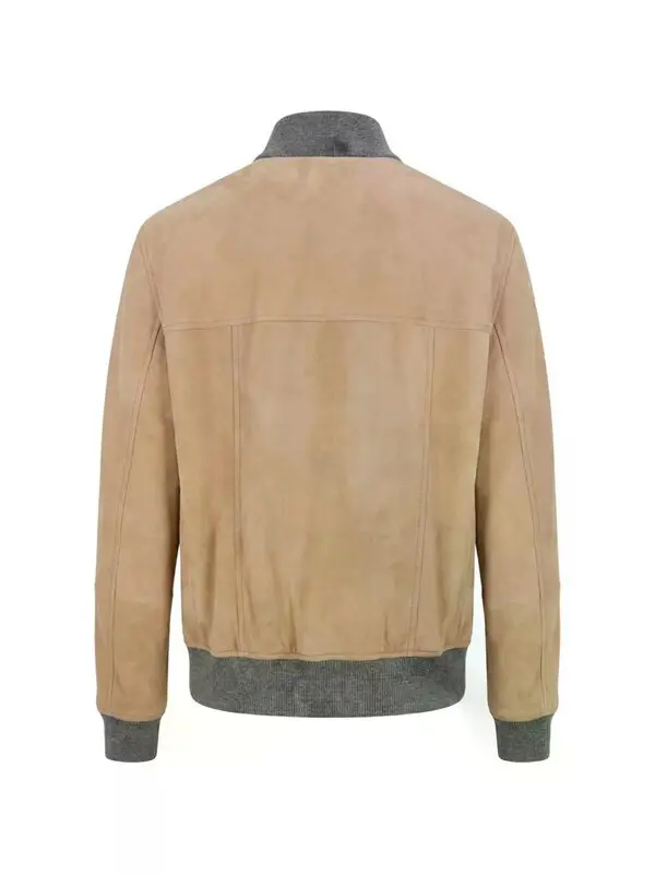 Brunello Cucinelli Suede Zip-up Jacket - Neutrals