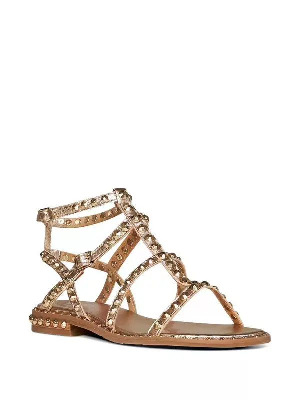 Ash Stud Embellished Gladiator Sandals - Metallic