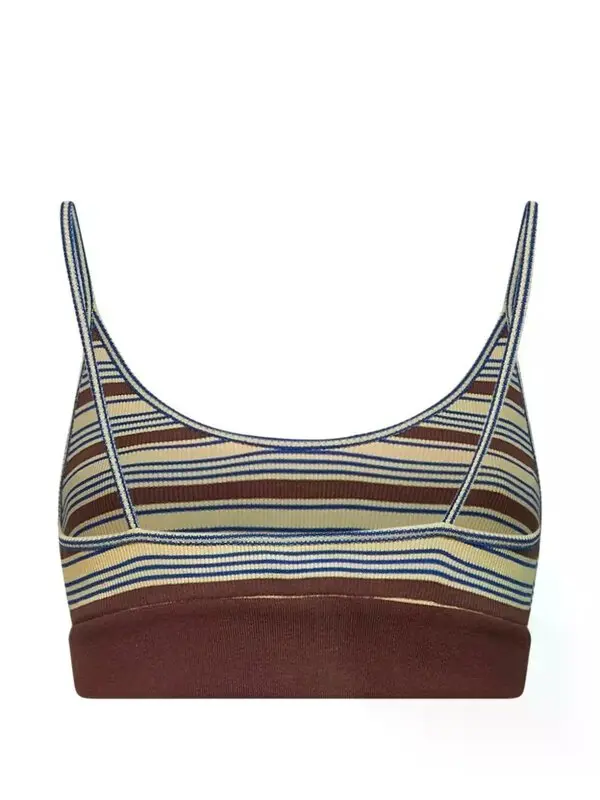 Fendi Striped Ribbed Knit Top