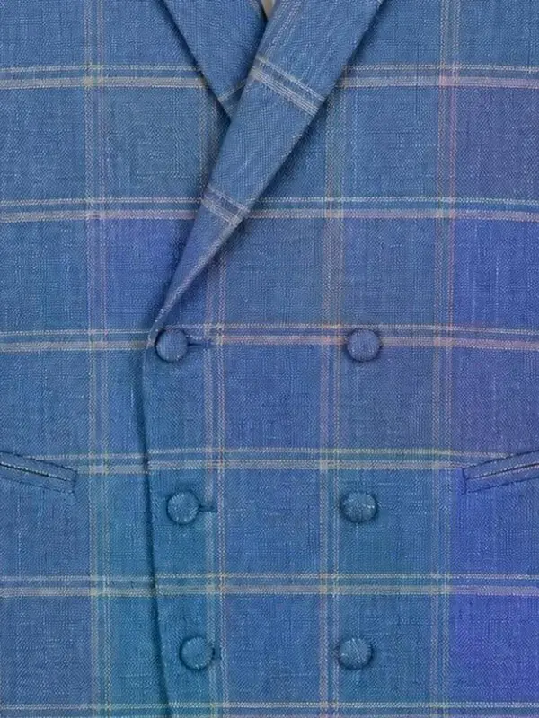 ETIEM TEXTIL S.L. Checked Double-breasted Waistcoat