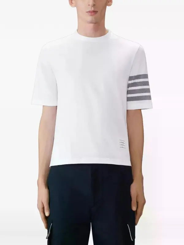 Thom Browne Jersey 4-bar Short Sleeve T-shirt - Grey