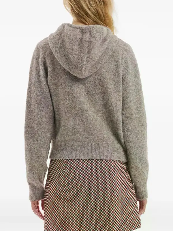 REST&RECREATION Hairy-knit Zip-up Hoodie