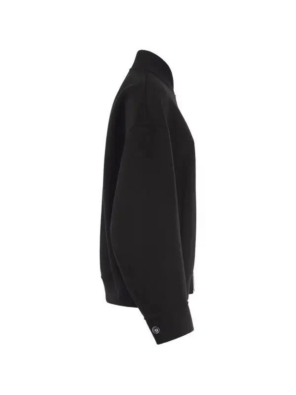 Sportmax Ribbed Knit Virgin Wool Bomber Jacket