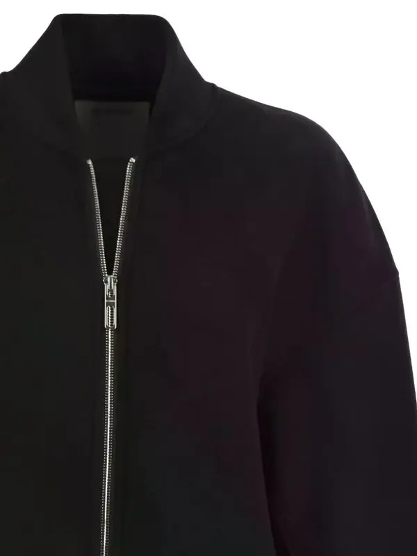 Sportmax Ribbed Knit Virgin Wool Bomber Jacket