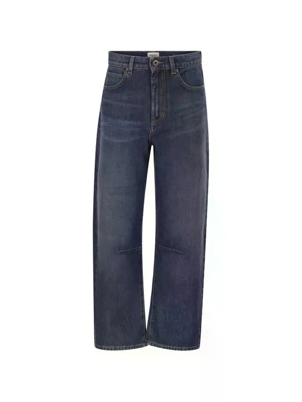 Max Mara Indigo Cotton Wide-leg Jeans - Blue