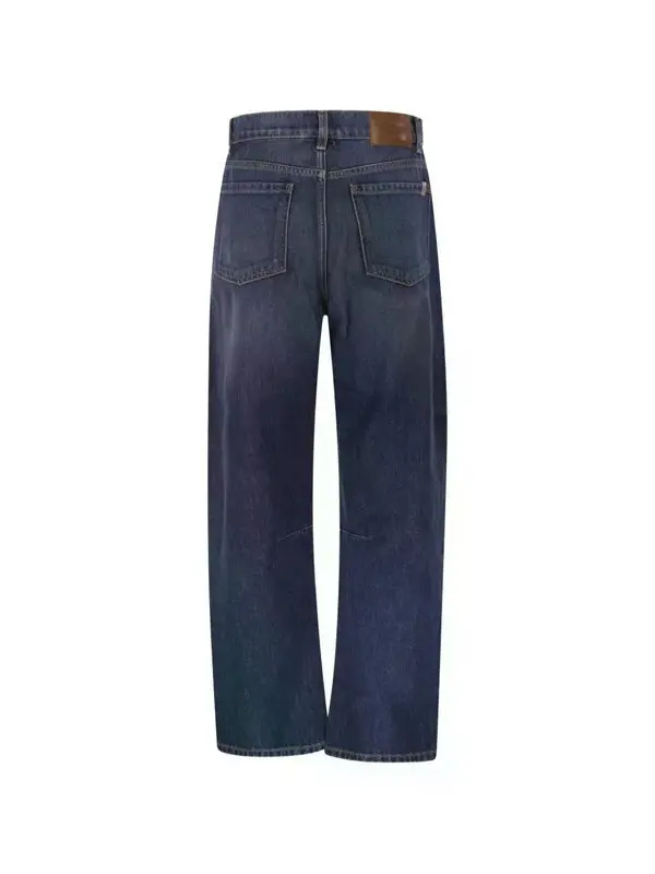 Max Mara Indigo Cotton Wide-leg Jeans