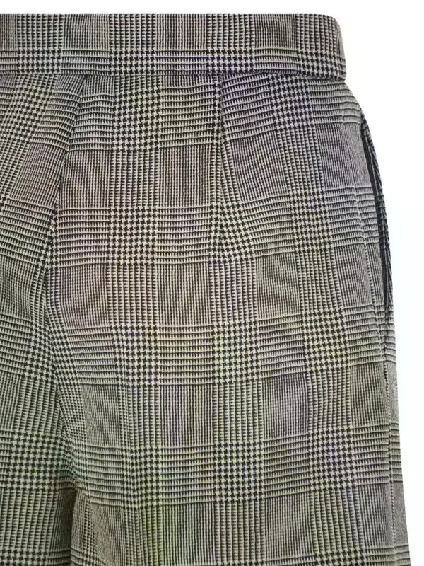 Max Mara Prince Of Wales Check Wool Tailored Shorts - Blue