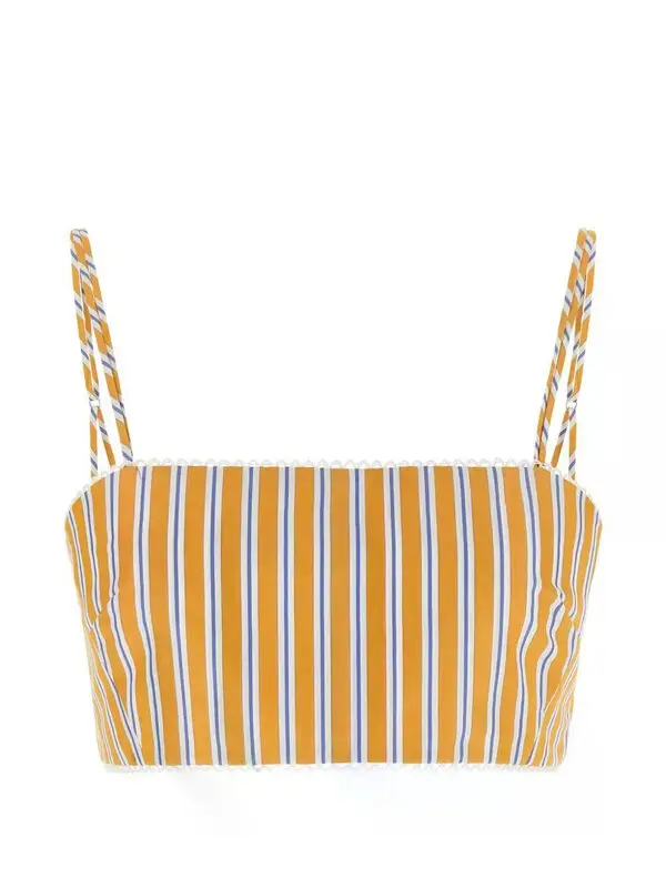 Andamane Carrie Lace-trim Cropped Top