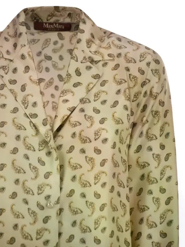 Max Mara Paisley Print Silk Shirt