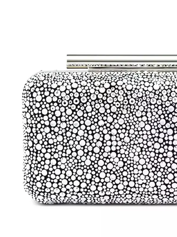 Alexander McQueen T-bar Crystal-embellished Clutch Bag - Silver