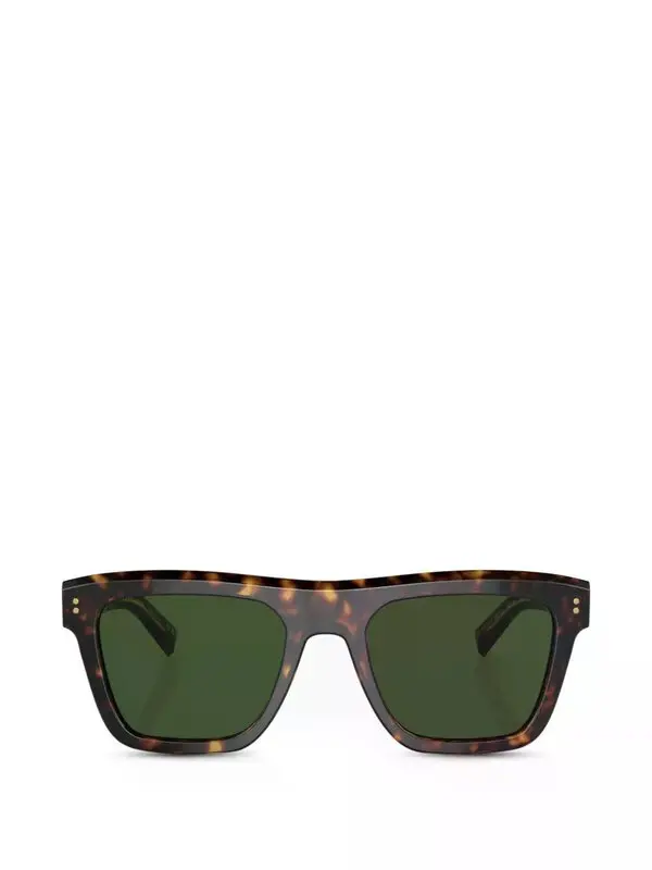 Dolce & Gabbana Tortoiseshell-effect Rectangle-frame Sunglasses