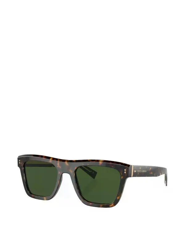 Dolce & Gabbana Tortoiseshell-effect Rectangle-frame Sunglasses