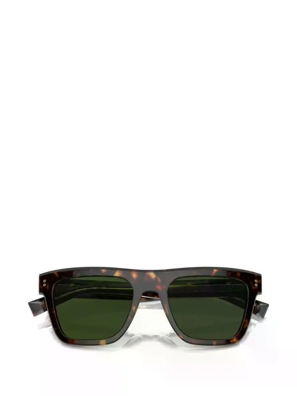 Dolce & Gabbana Tortoiseshell-effect Rectangle-frame Sunglasses