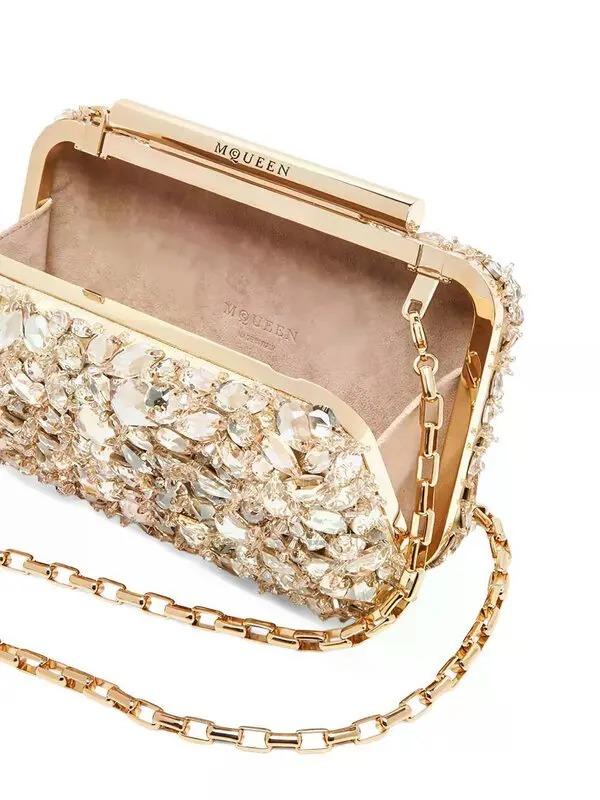 Alexander McQueen T-bar Crystal-embellished Clutch Bag