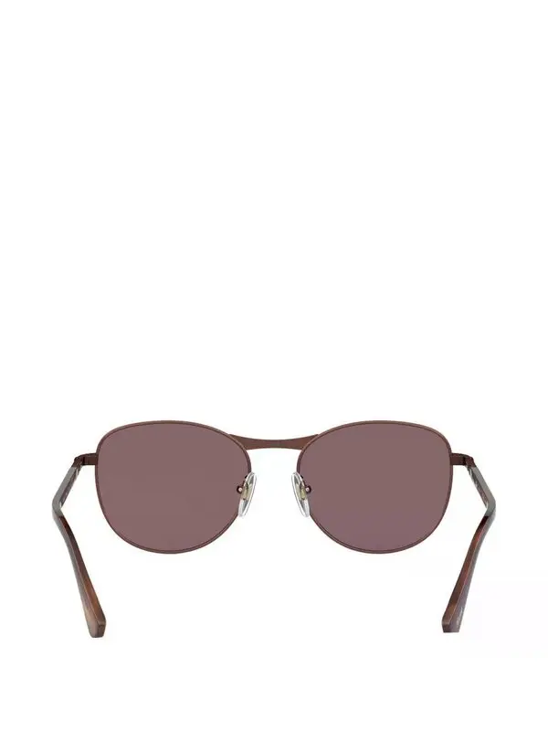 Persol Diamond Pattern Round-frame Sunglasses