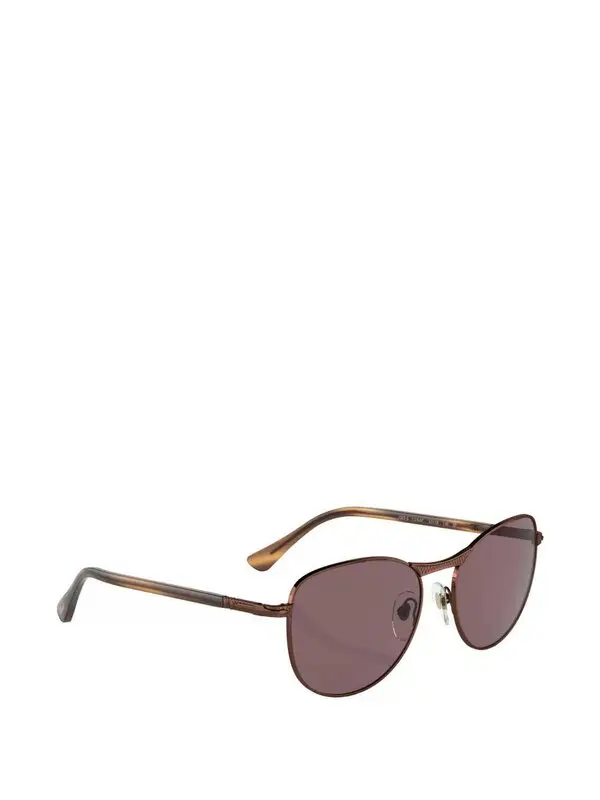 Persol Diamond Pattern Round-frame Sunglasses