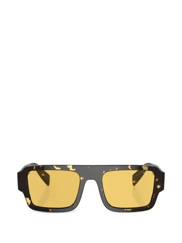 Prada Tortoiseshell-effect Square-frame Sunglasses - Brown