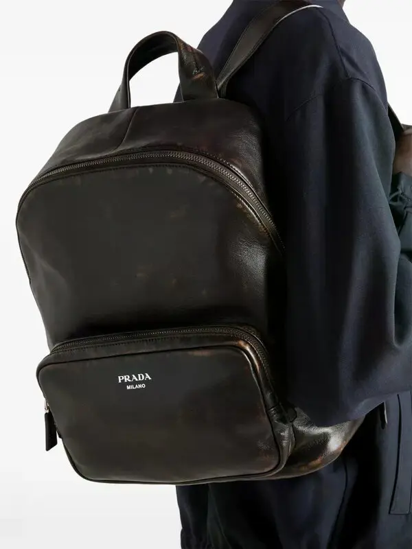 Prada Distressed Nappa Leather Backpack