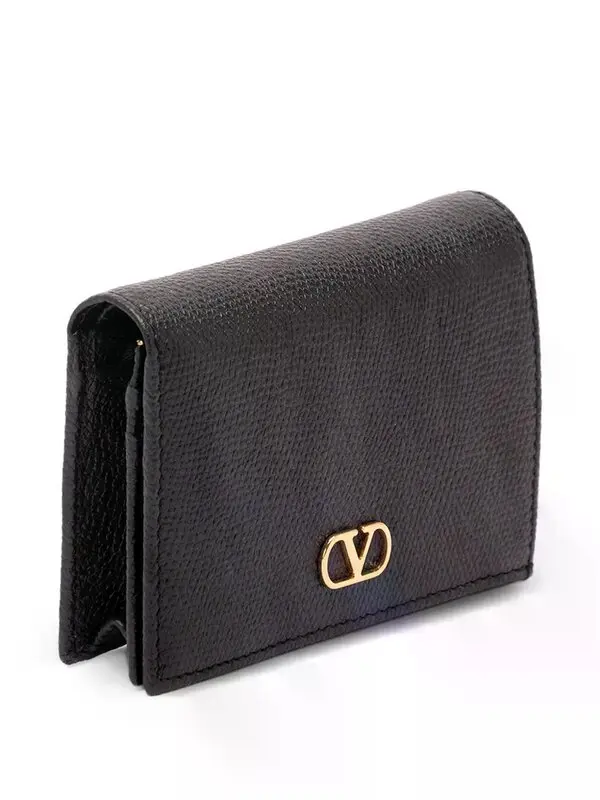 Valentino Garavani Vlogo Signature Leather Wallet - Black