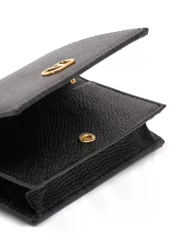 Valentino Garavani Vlogo Signature Leather Wallet - Black