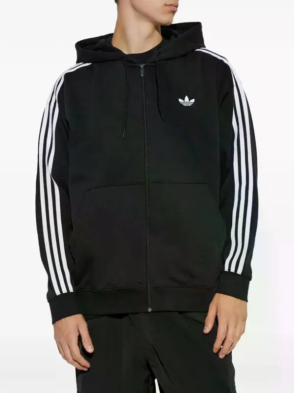 Adidas Three-stripe Zip-up Hoodie
