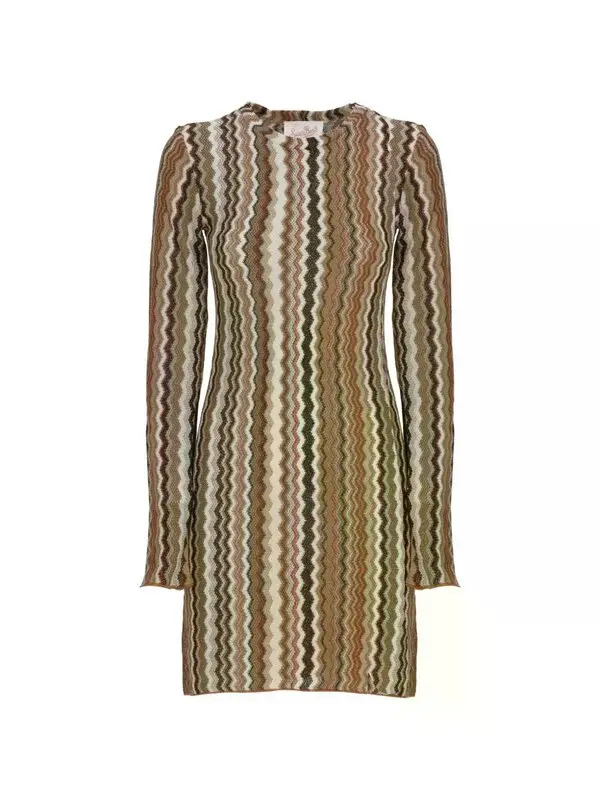 MC2 SAINT BARTH Chevron Knit Mini Dress