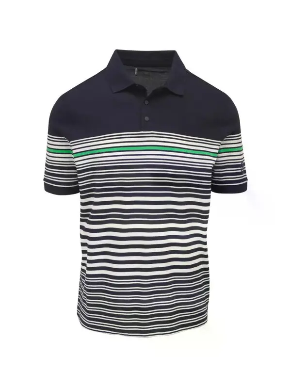 Bogner Jannes Striped Short-sleeve Polo Shirt - Blue