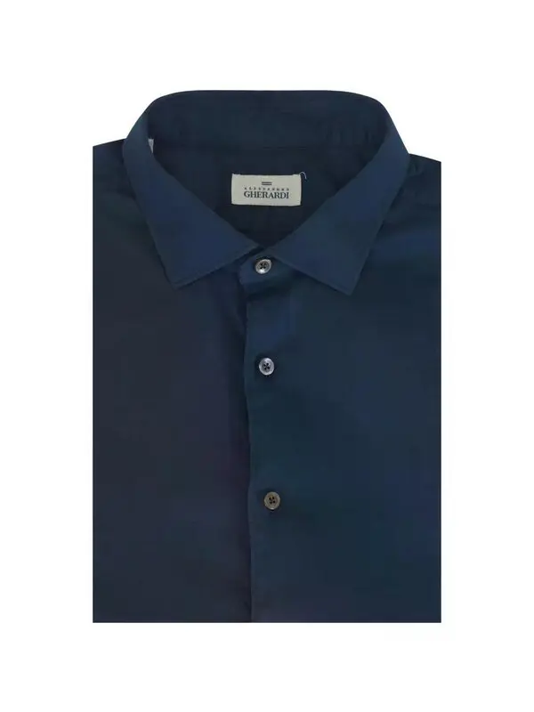 ALESSANDRO GHERARDI Classic-collar Curved-hem Shirt