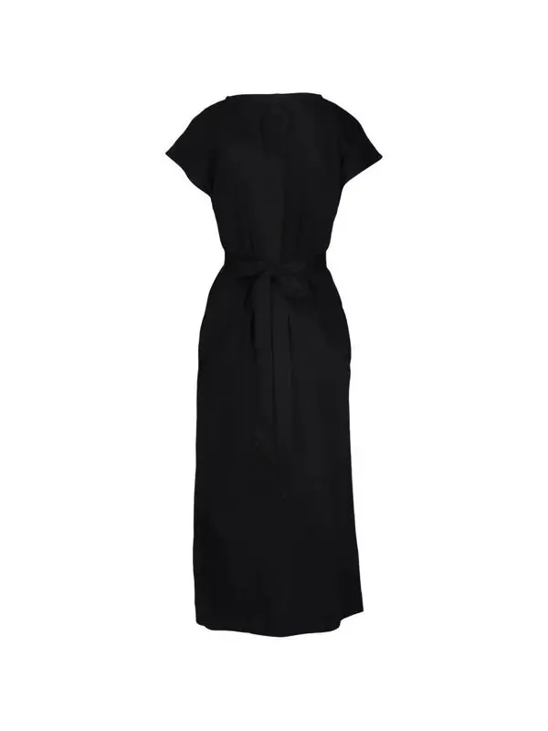 LANVIN Lattice-print Belted Midi Dress