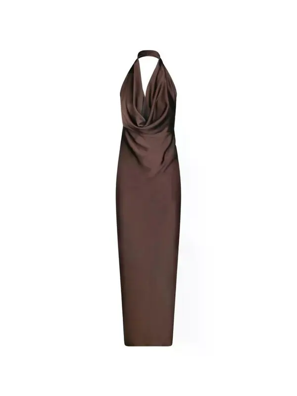 BLANCA VITA Cowl Neck Halter Midi Dress