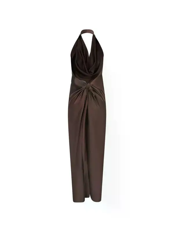 BLANCA VITA Cowl Neck Halter Midi Dress