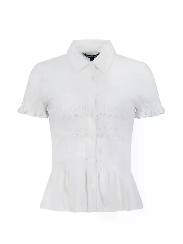 Veronica Beard Ellisandra Peplum Shirt - White