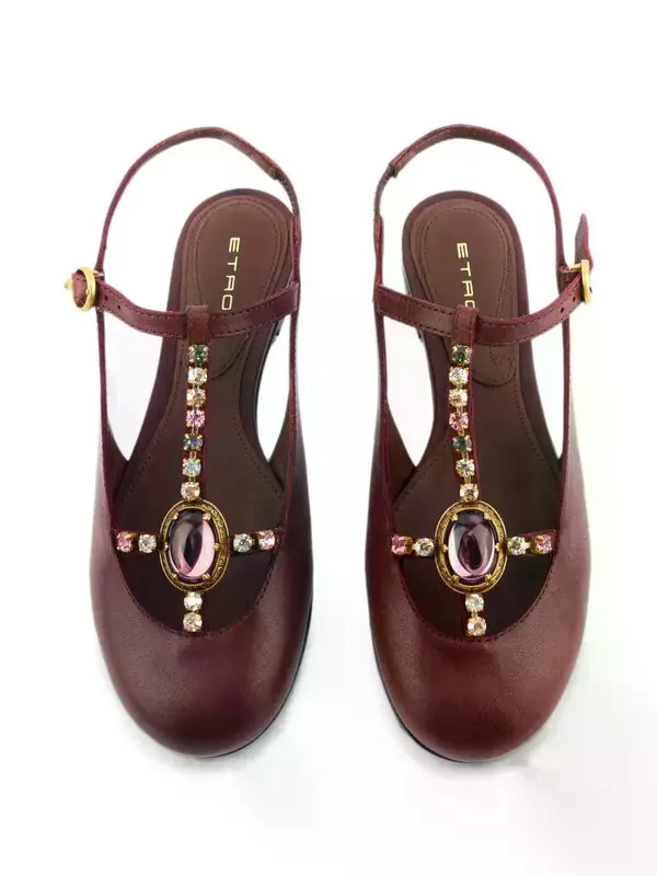 Etro Crystal-embellished Sling-back Pumps