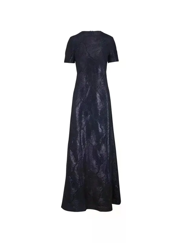 Akris Lace-textured A-line Gown - Blue