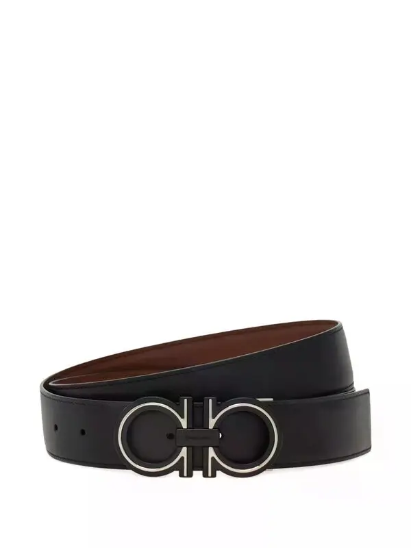 FERRAGAMO Gancini Reversible Belt - Black