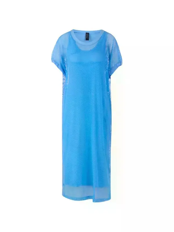 MARCCAIN Mesh Overlay Midi Dress
