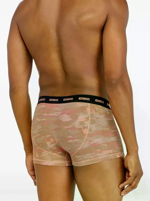 DIESEL® Logo-waistband Camouflage-print Boxer Briefs