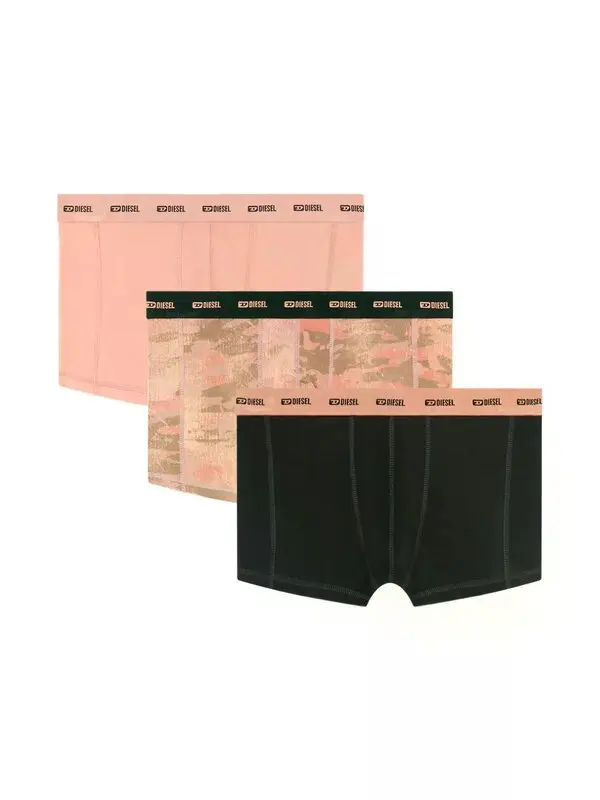 DIESEL® Logo-waistband Camouflage-print Boxer Briefs