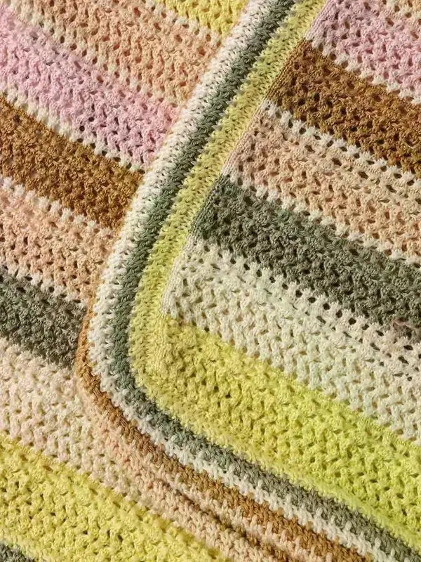 Zimmermann Indra Stripe Crochet Shorts