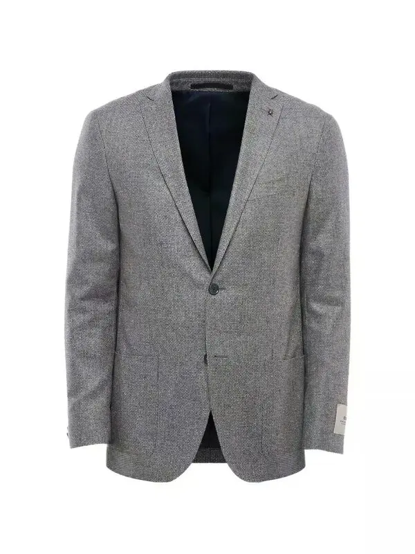 Corneliani Single-breasted Silk Blazer - Grey