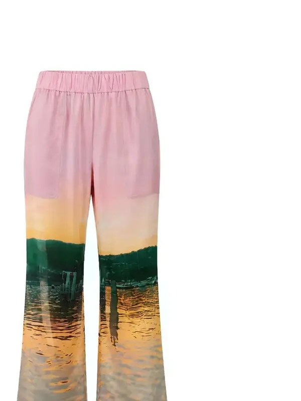 Silvia Tcherassi Nerea Landscape-print Trousers