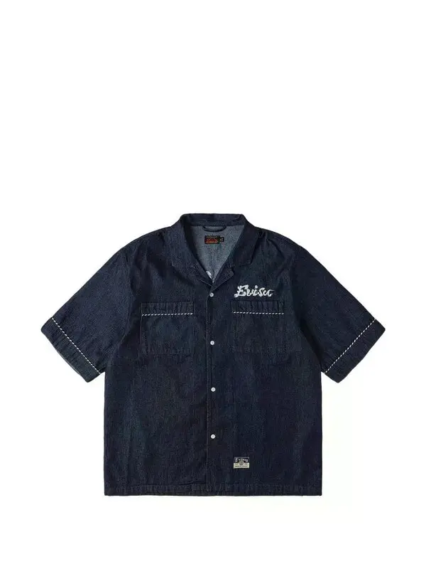 EVISU Logo-embroidered Short-sleeve Shirt